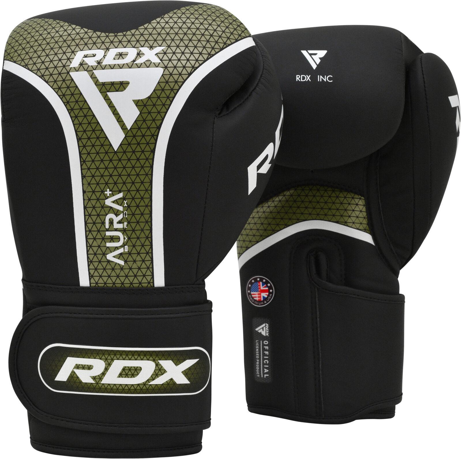 RDX - T17 Aura Plus Boxing Gloves - Army Green - RDX Sports